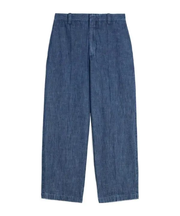 JIL SANDER Chambray Tapered Trousers - Indigo