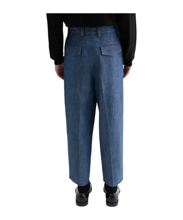 JIL SANDER Chambray Tapered Trousers - Indigo