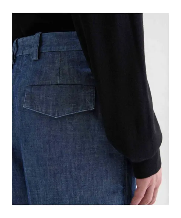 JIL SANDER Chambray Tapered Trousers - Indigo