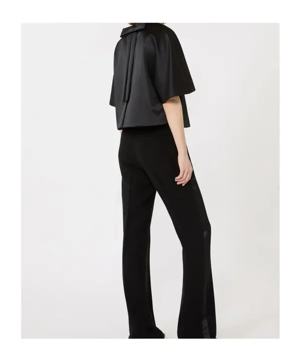 Max Mara Buttoned Cape With Bow Detail
