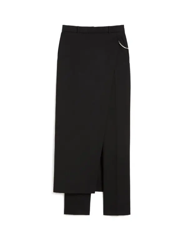 Sportmax Asymmetric Panel Trousers - Black