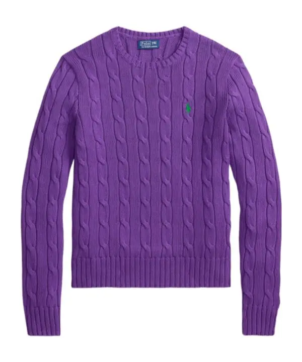 Polo Ralph Lauren Julianna Cable-knit Sweater - Purple