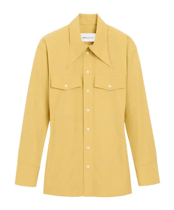 Ami Long Sleeve Pocket Shirt - Yellow