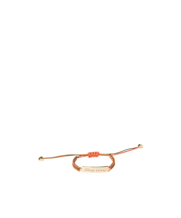Miu Miu Logo Bracelet - Olive Green/orange