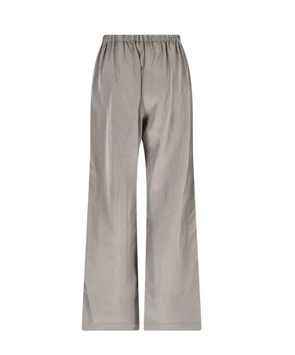 RÓHE Striped Drawstring Wide-leg Trousers - Gray