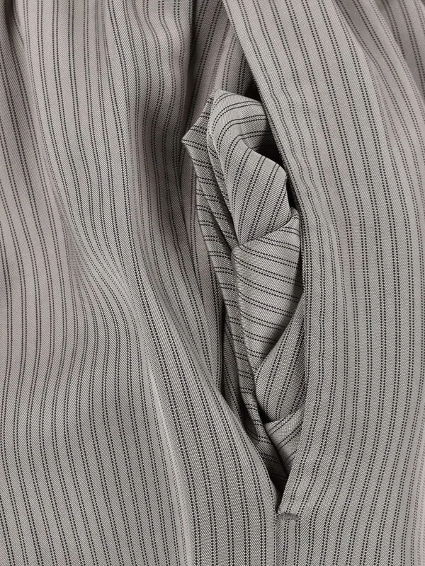 RÓHE Striped Drawstring Wide-leg Trousers - Gray