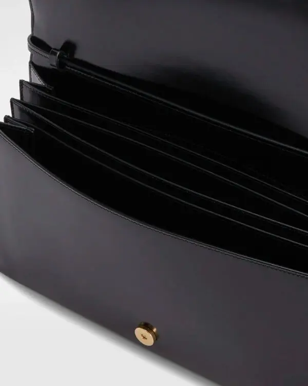 JIL SANDER Folded Flap Shoulder Bag - Black
