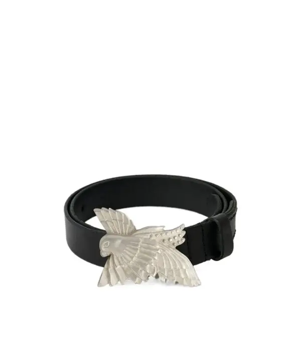 Our Legacy Bird Buckle Belt - Shiny Black