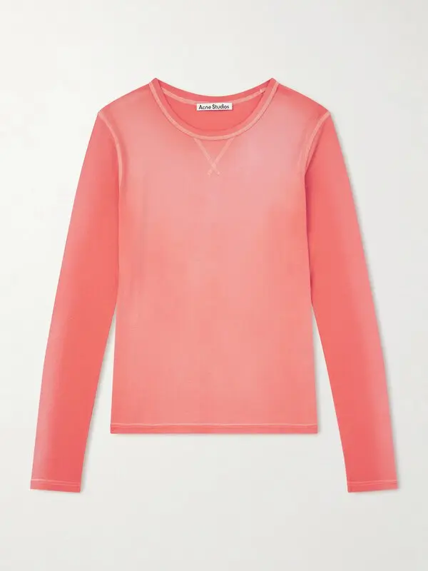 Acne Studios Einso Ribbed Jersey T-shirt - Red