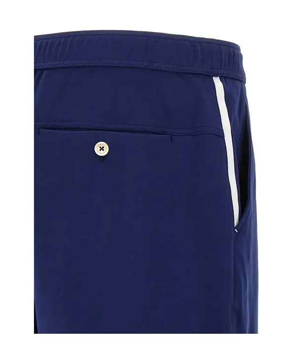 Brunello Cucinelli Logo Printed Interlock Shorts - Blue