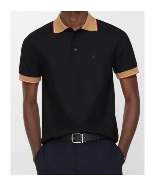Burberry Logo Collar Short Sleeved Polo Shirt