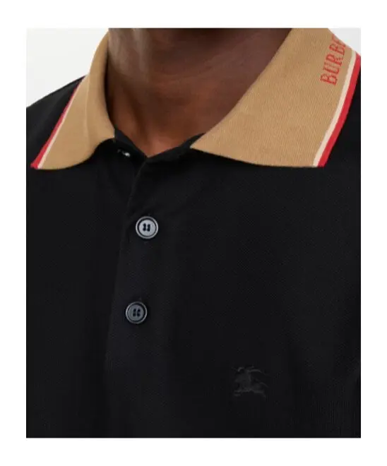 Burberry Logo Collar Short Sleeved Polo Shirt