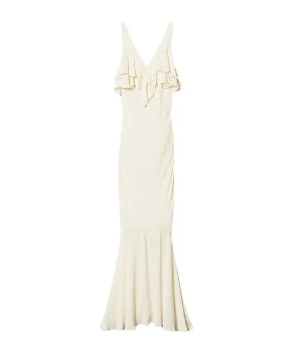 TWINSET Ruffled Maxi Dress - White