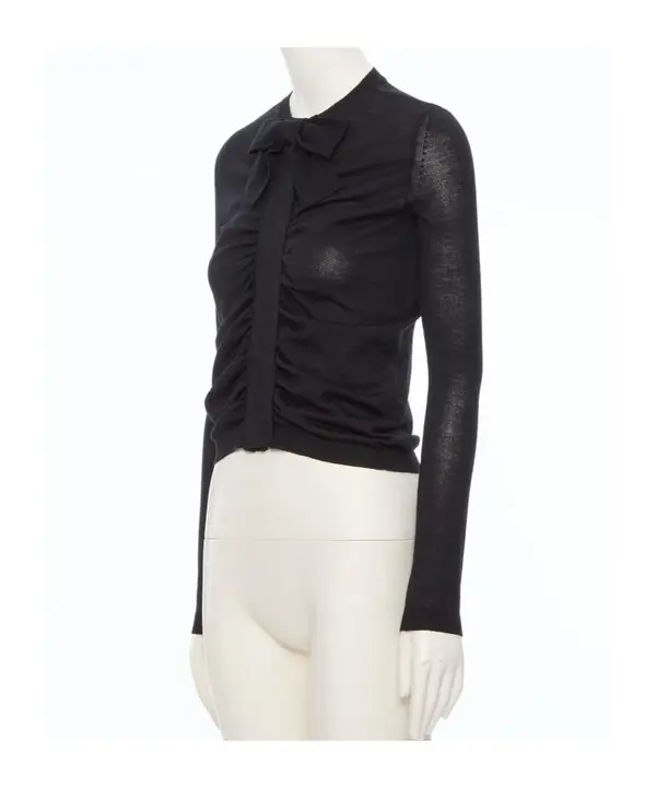 Valentino Garavani Long-sleeved Bow Detailed Cardigan