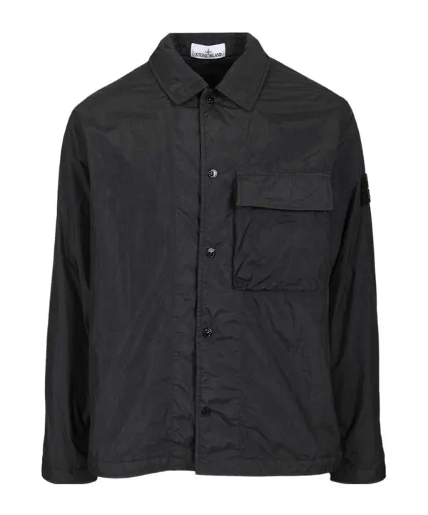Stone Island Long Sleeve Buttoned Shirt With Pocket Detail