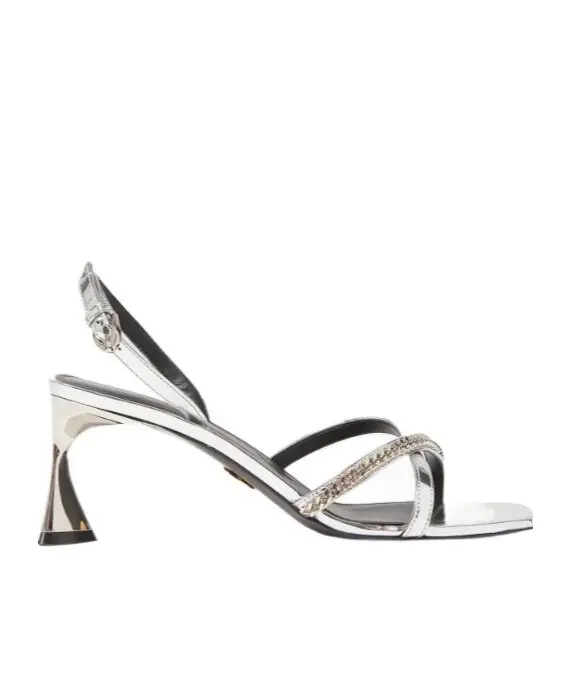 Stella McCartney Elsa Metallic Heeled Sandals