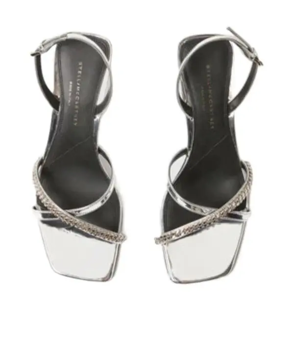 Stella McCartney Elsa Metallic Heeled Sandals