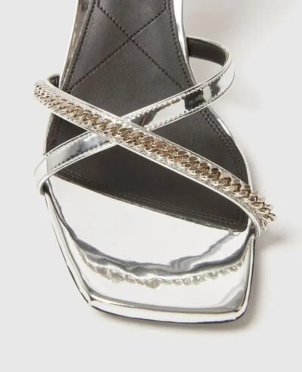 Stella McCartney Elsa Metallic Heeled Sandals