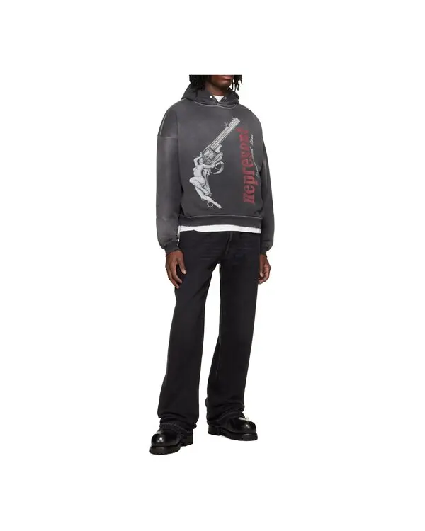REPRESENT Long-sleeved Hooded Sweatshirt With Graphic Detail