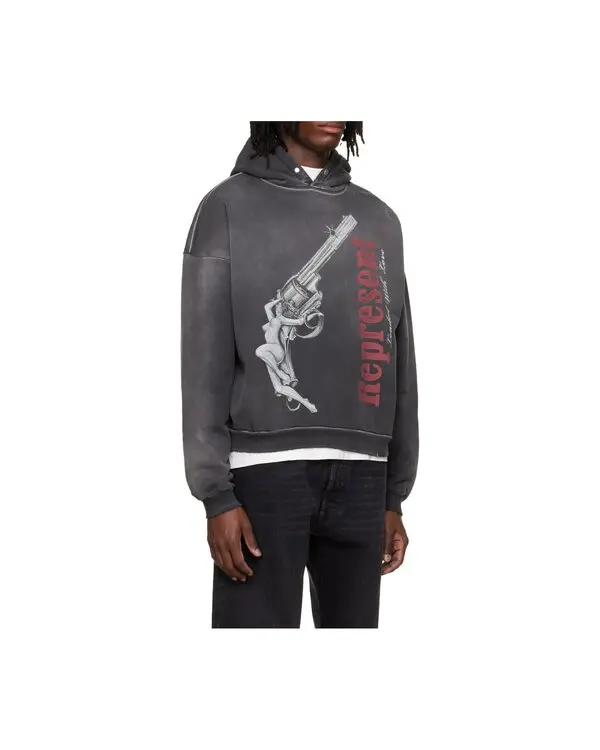 REPRESENT Long-sleeved Hooded Sweatshirt With Graphic Detail