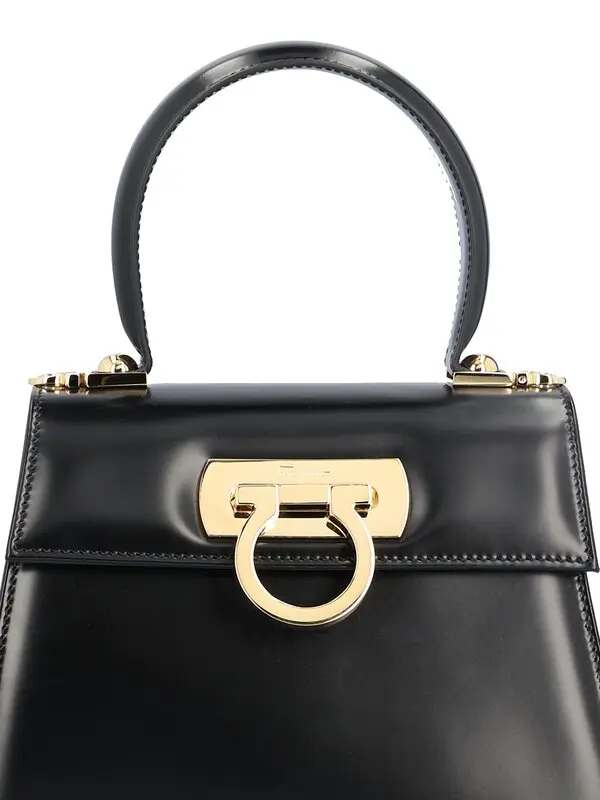 FERRAGAMO Iconic Top Handle Bag - Black
