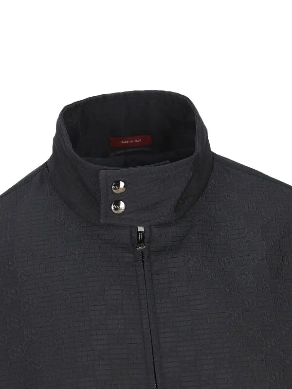 Gucci Gg Ripstop Zip Jacket - Dark Blue