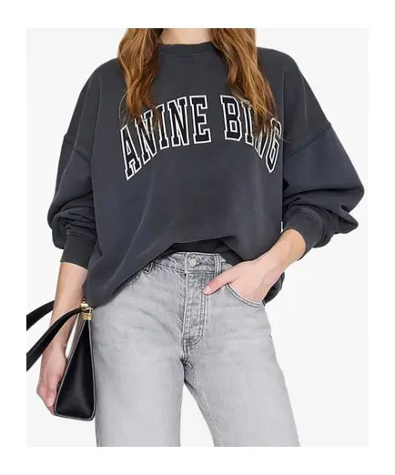 ANINE BING Miles Logo Sweatshirt - Black