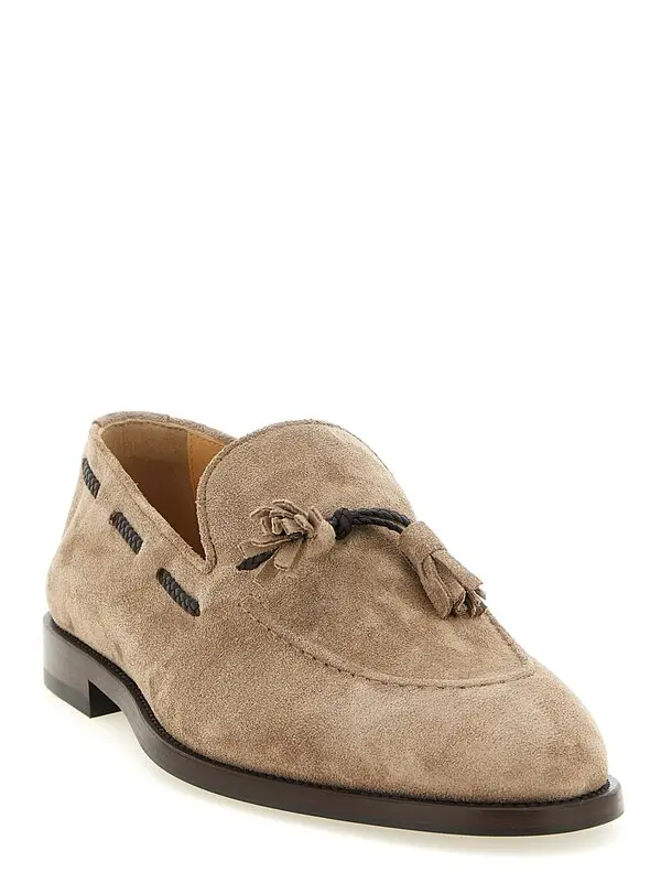 Brunello Cucinelli Tassel Detail Loafers - Brown