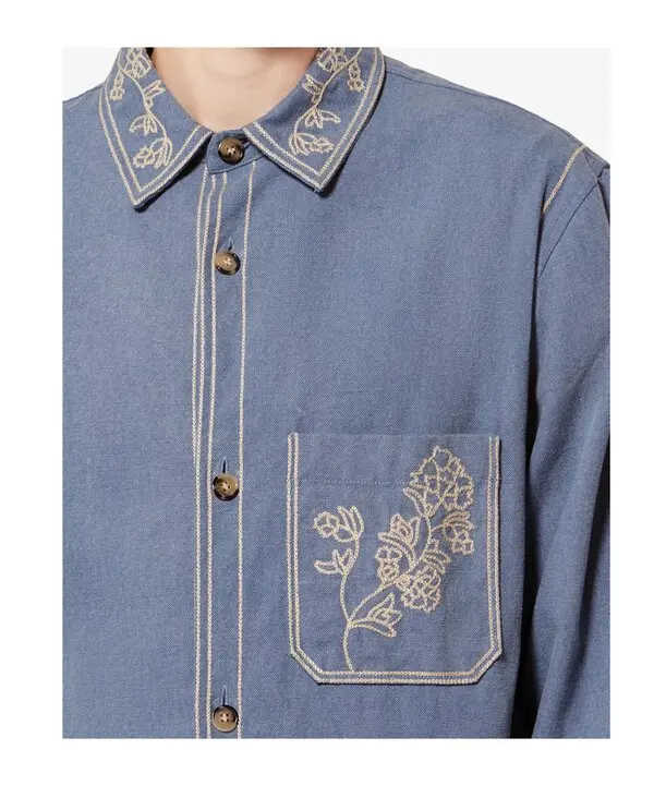 Isabel Marant Étoile Rudy Embroidered Overshirt - Blue