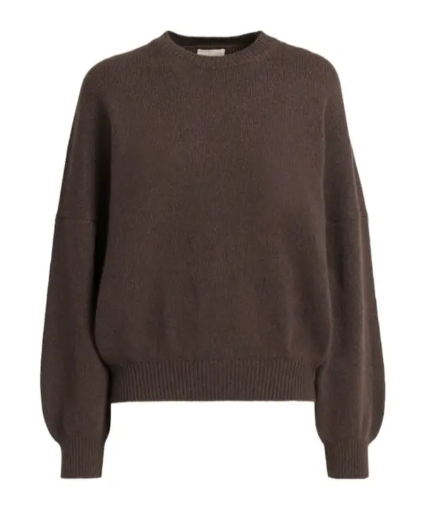 Khaite Margaux Cashmere Crewneck Sweater With Ribbed Trim - Black