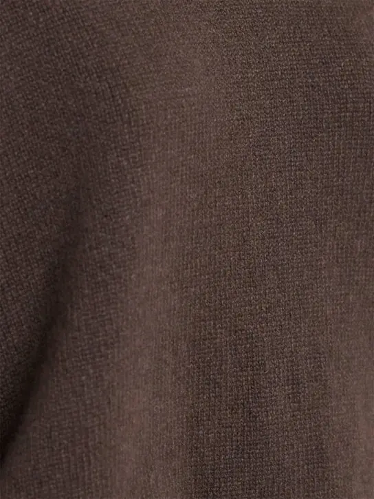 Khaite Margaux Cashmere Crewneck Sweater With Ribbed Trim - Black