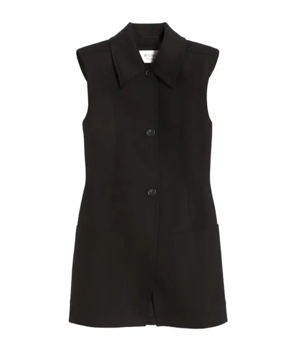 Sportmax Sleeveless Button-detailed Gilet - Black