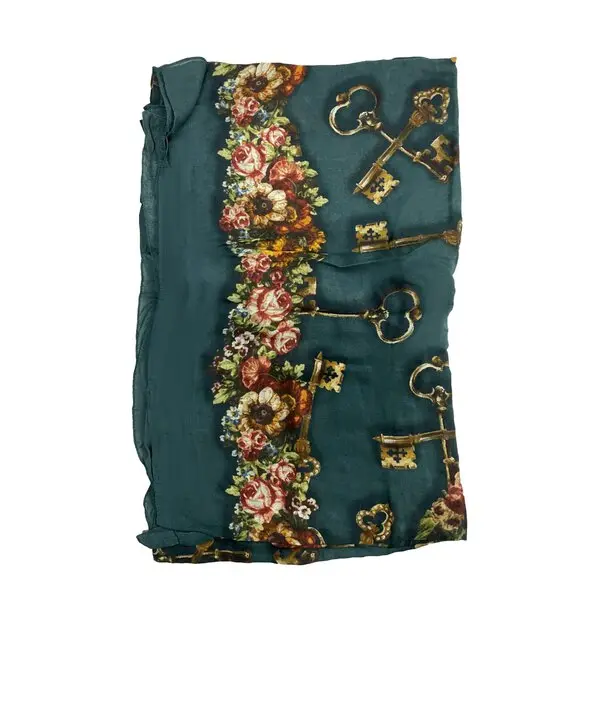 Dolce & Gabbana Key Pattern Scarf - Green
