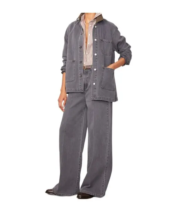 Officine Générale Wide-leg High-waisted Jeans
