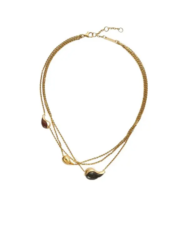 Bottega Veneta Drop Pendant Necklace - Yellow