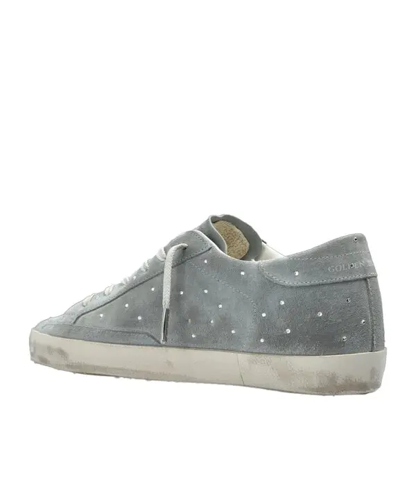GOLDEN GOOSE Super Star Lace-up Sneakers With Embellishments - Gray