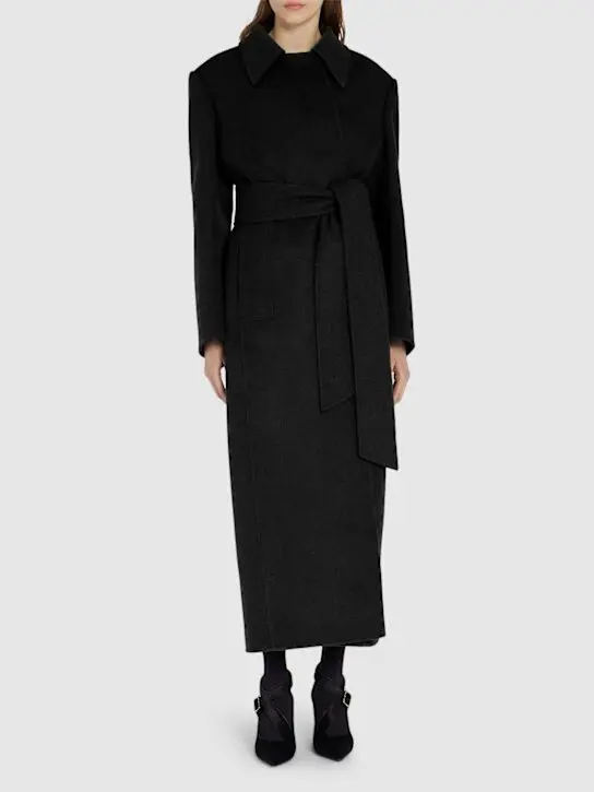 Khaite Lea Wool Belted Long Coat