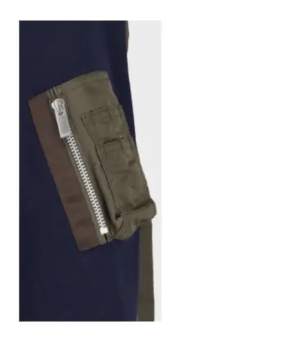 Sacai Contrast Panel Zip Hoodie