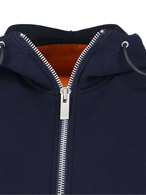 Sacai Contrast Panel Zip Hoodie