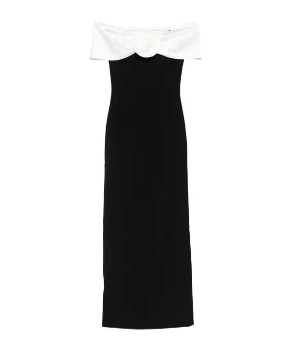 SELF-PORTRAIT Crepe Flower Maxi Dress