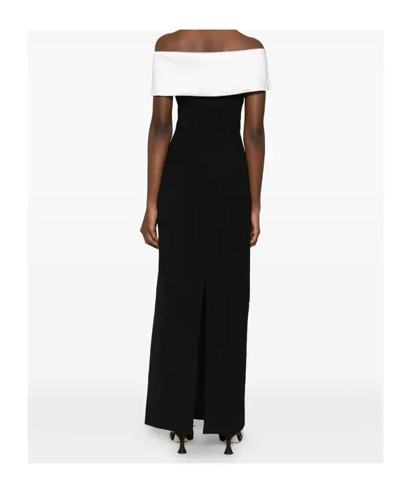 SELF-PORTRAIT Crepe Flower Maxi Dress