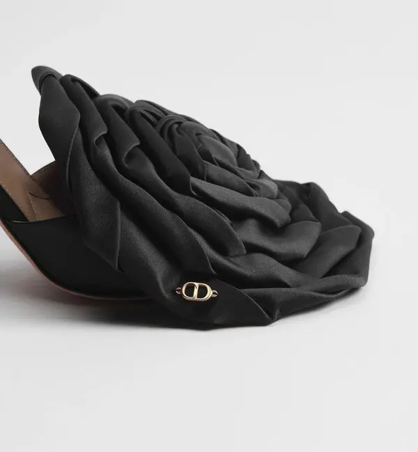 Dior Aurore Heeled Sandal With Floral Embellishment