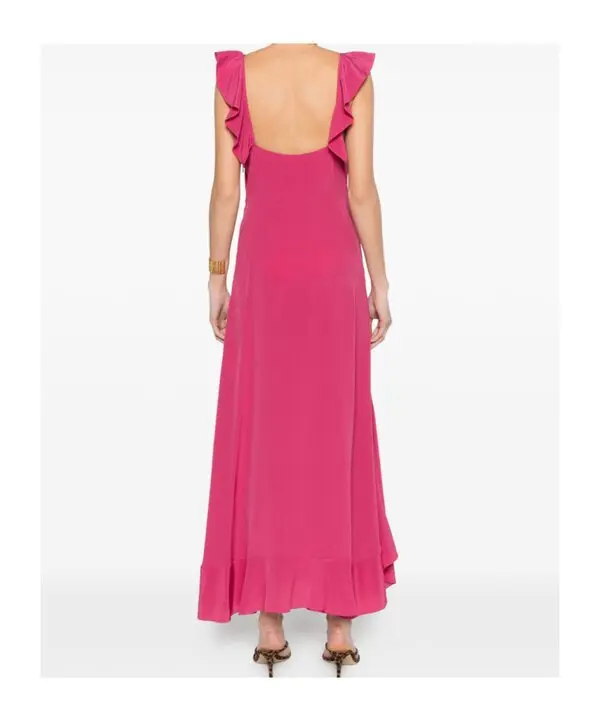 Chloé Sleeveless Ruffled Maxi Dress - Pink