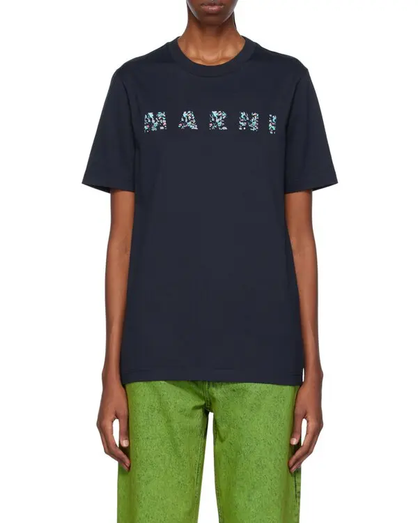Marni Logo Printed Crewneck T-shirt