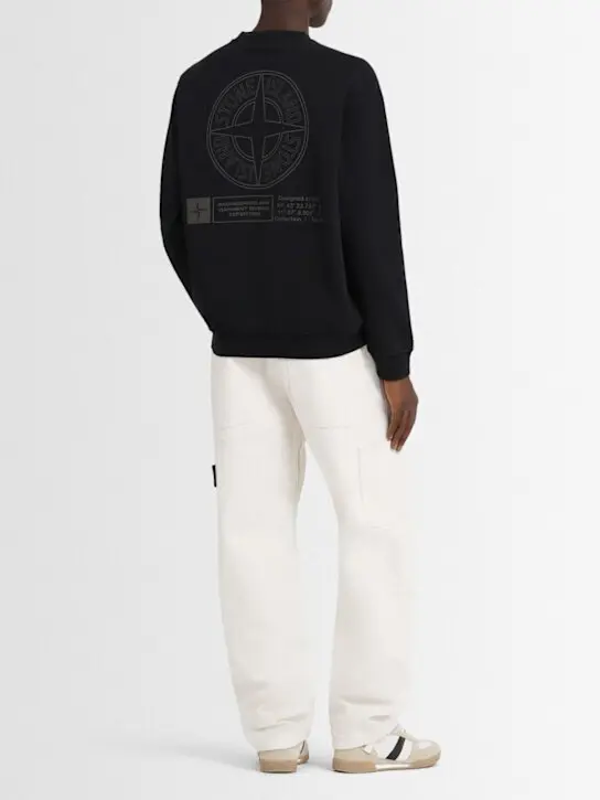 Stone Island Cotton Sweatshirt With Printed Detail