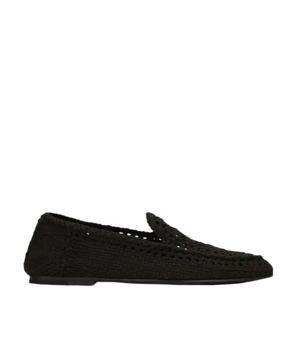Dolce & Gabbana Woven Loafers - Black