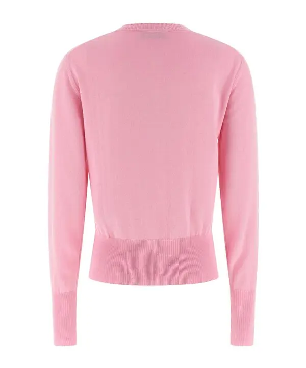 VIVIENNE WESTWOOD Logo Embroidered Knitted Cardigan - Pink