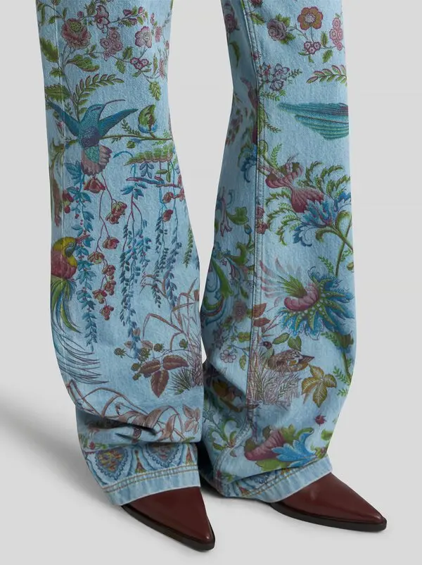 Etro Floral Print Flared Jeans