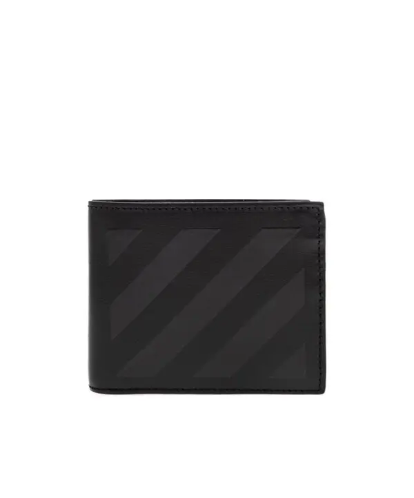 Off-White Diagonal Bifold Wallet - Black