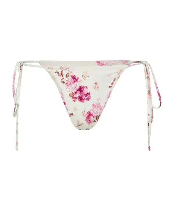 Magda Butrym Floral String Tie Bikini Bottoms - Cream